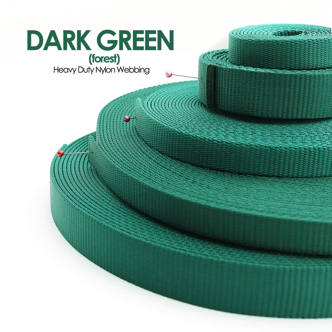 Forest Green Heavy Duty Nylon Webbing: Pet Collars, Leashes, Straps - Etsy