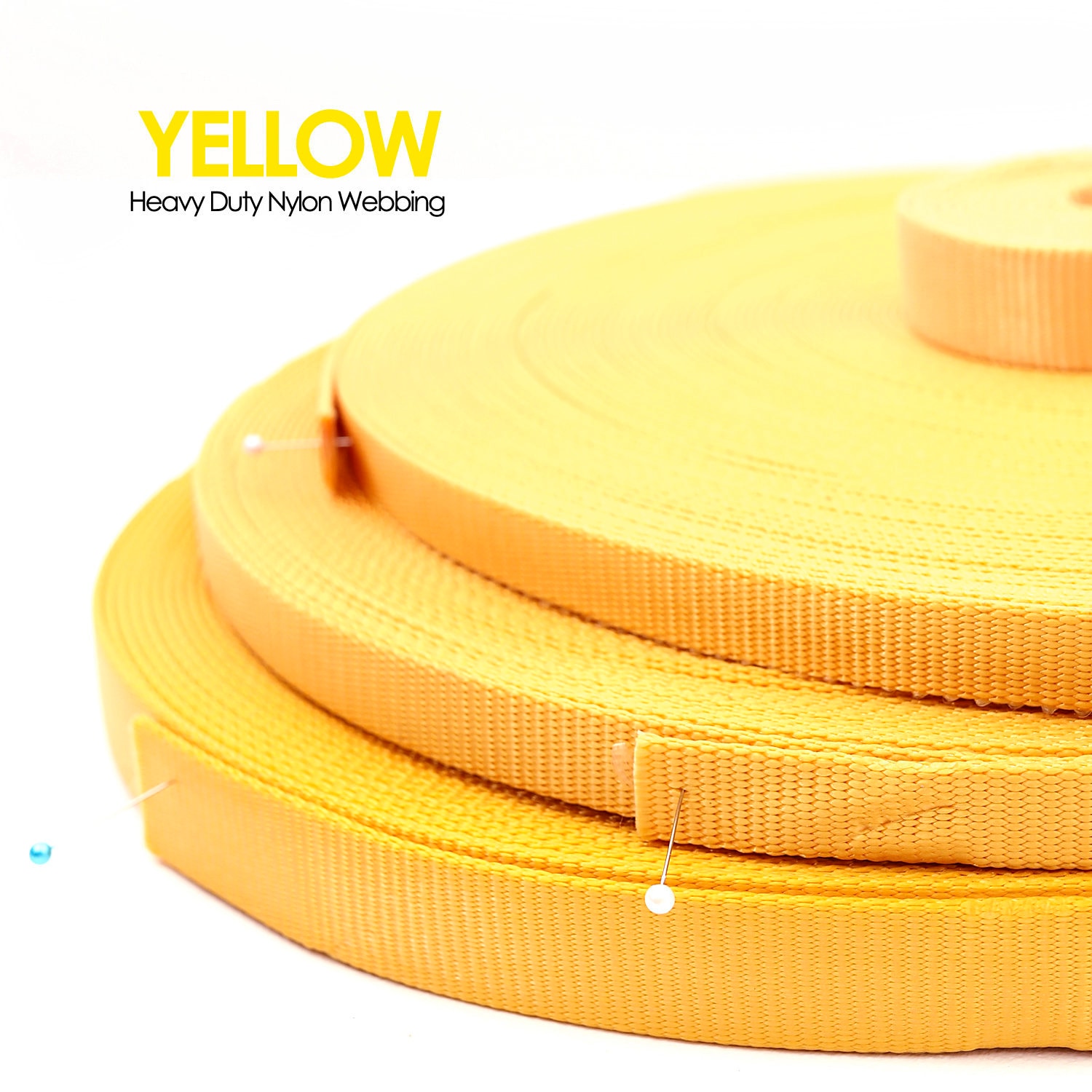 Yellow Nylon Webbing Heavy Duty Yellow Nylon Webbing by the - Etsy
