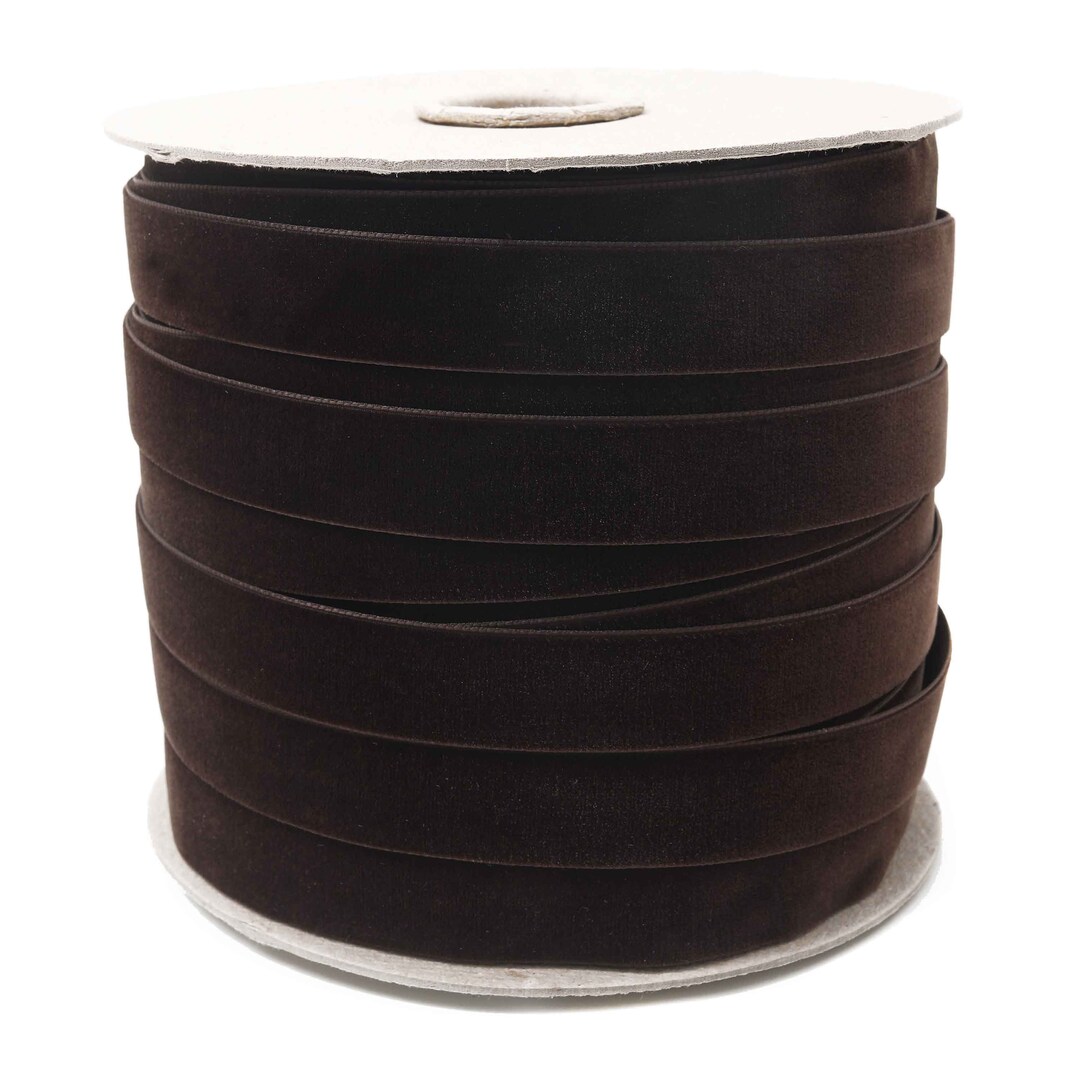 Wholesale Dark Brown Velvet Ribbon | Bulk Dark Brown Ribbon | Cuban ...