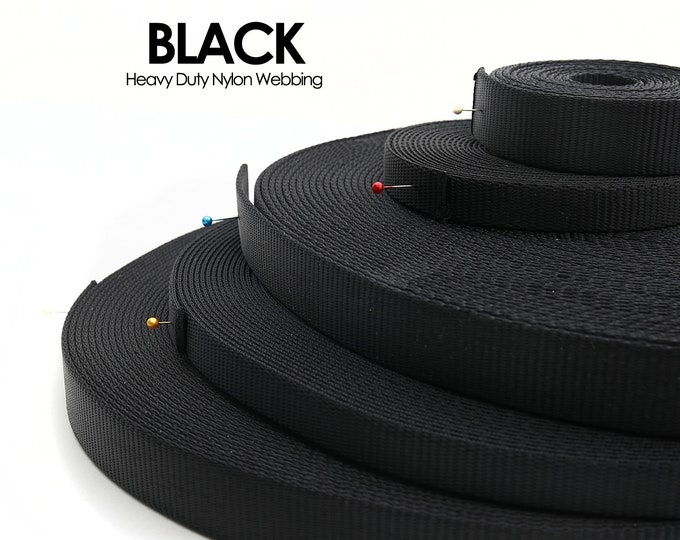 Nylon Webbing by the Yard 27 Colors 5/8 Inch 1 Inch Heavy Duty Nylon ...