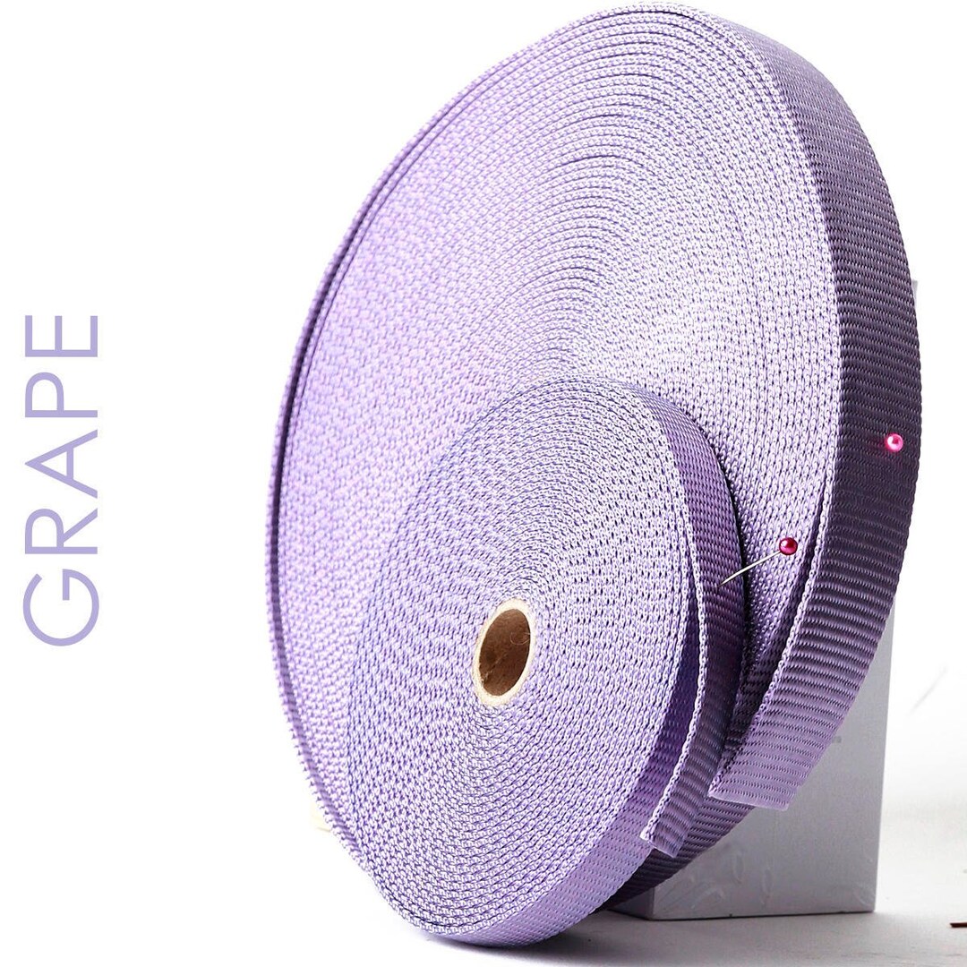 Grape (light Purple) Nylon Webbing by the Yard -- 5/8" and 1" Width ...