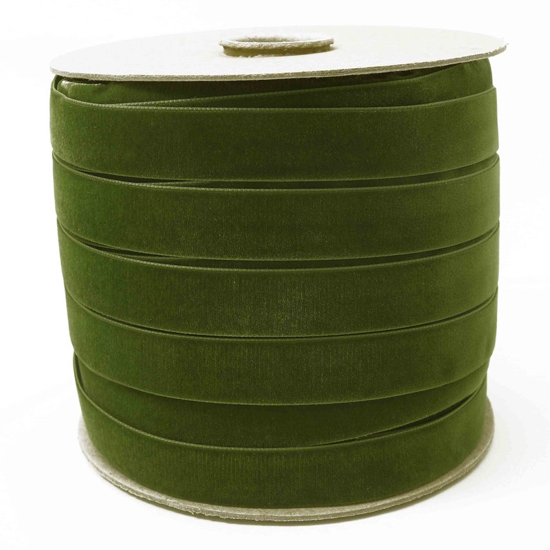 Green Velvet Ribbon - Etsy