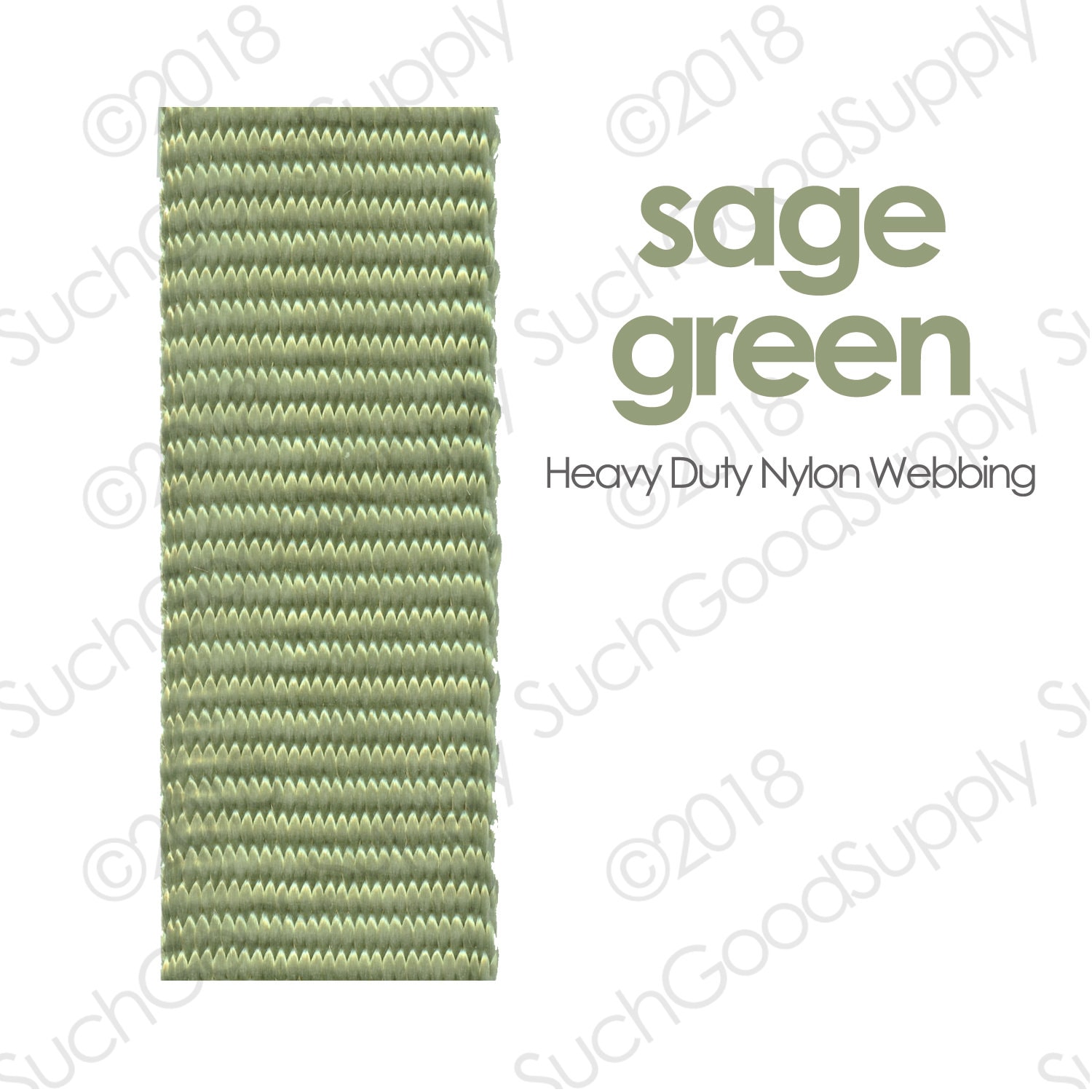 Sage Green Heavy Duty Nylon Webbing: Pet Collars, Leashes, Straps - Etsy