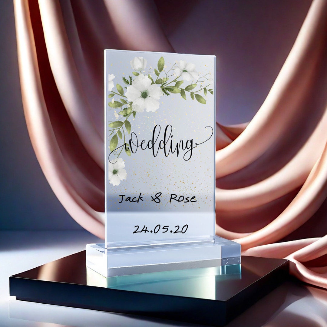 Custom Wedding Color Palette Acrylic Sign Bundle of Guestbook, Gifts ...