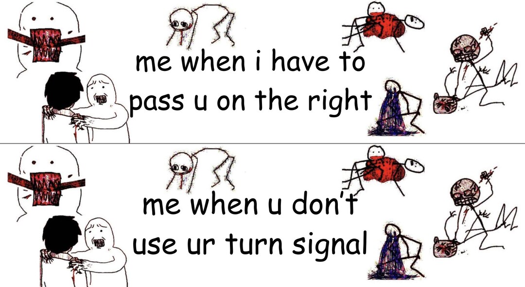 Stick Figure Violence Road Rage Bumper Sticker / Magnet - Etsy