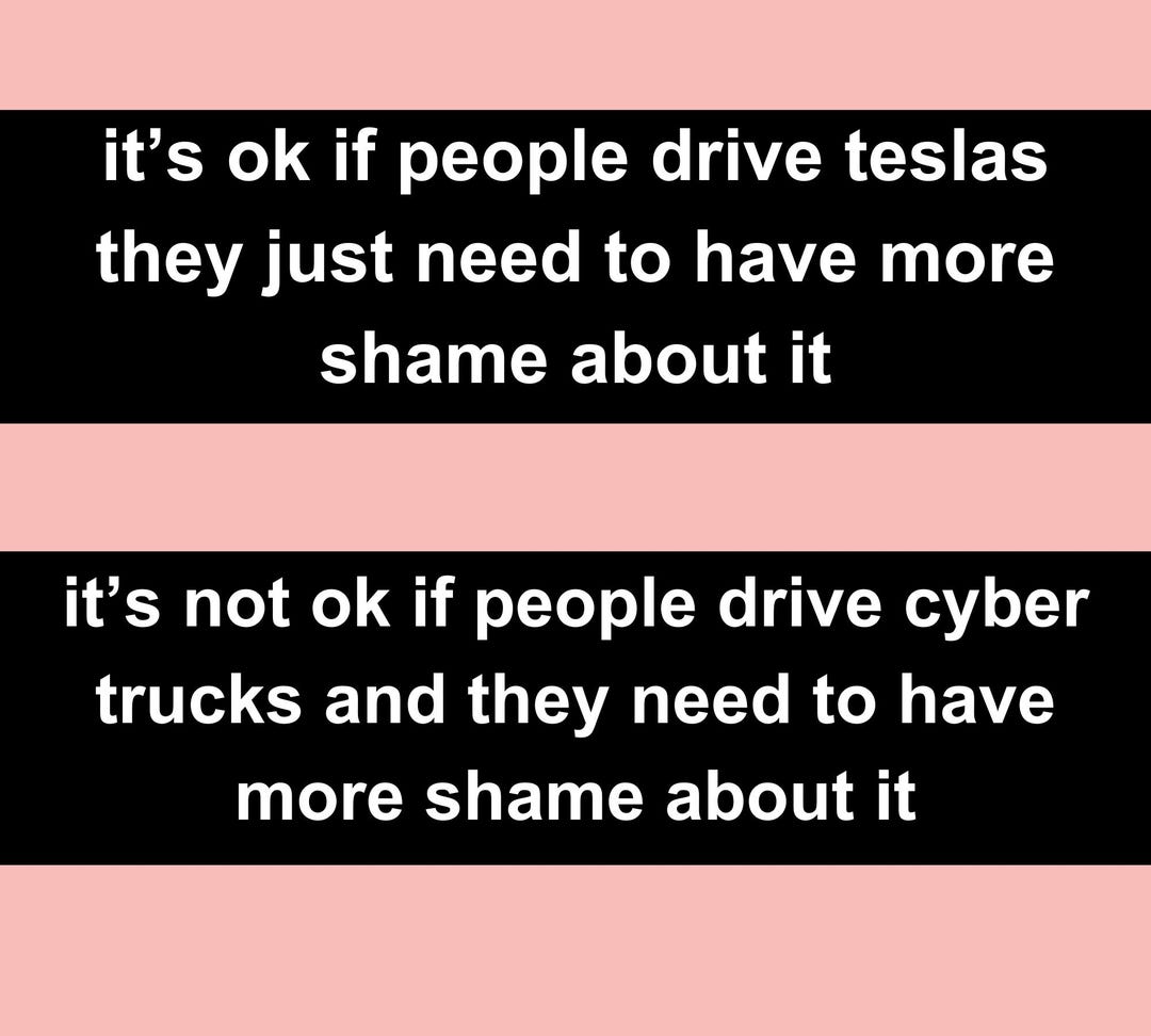 Tesla & Cybertruck Shame Bumper Sticker / Magnet - Etsy