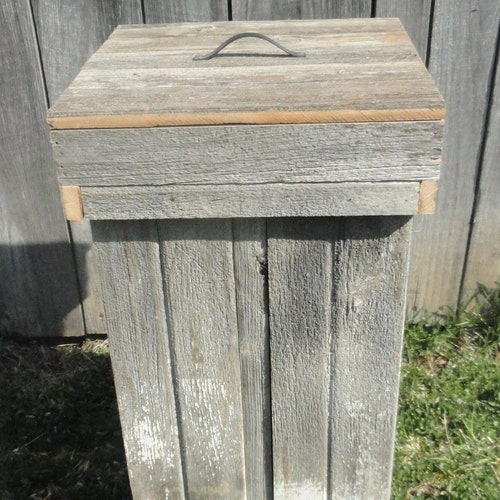 Amish Country Collectible Handmade Garbage Can With Lid - Etsy