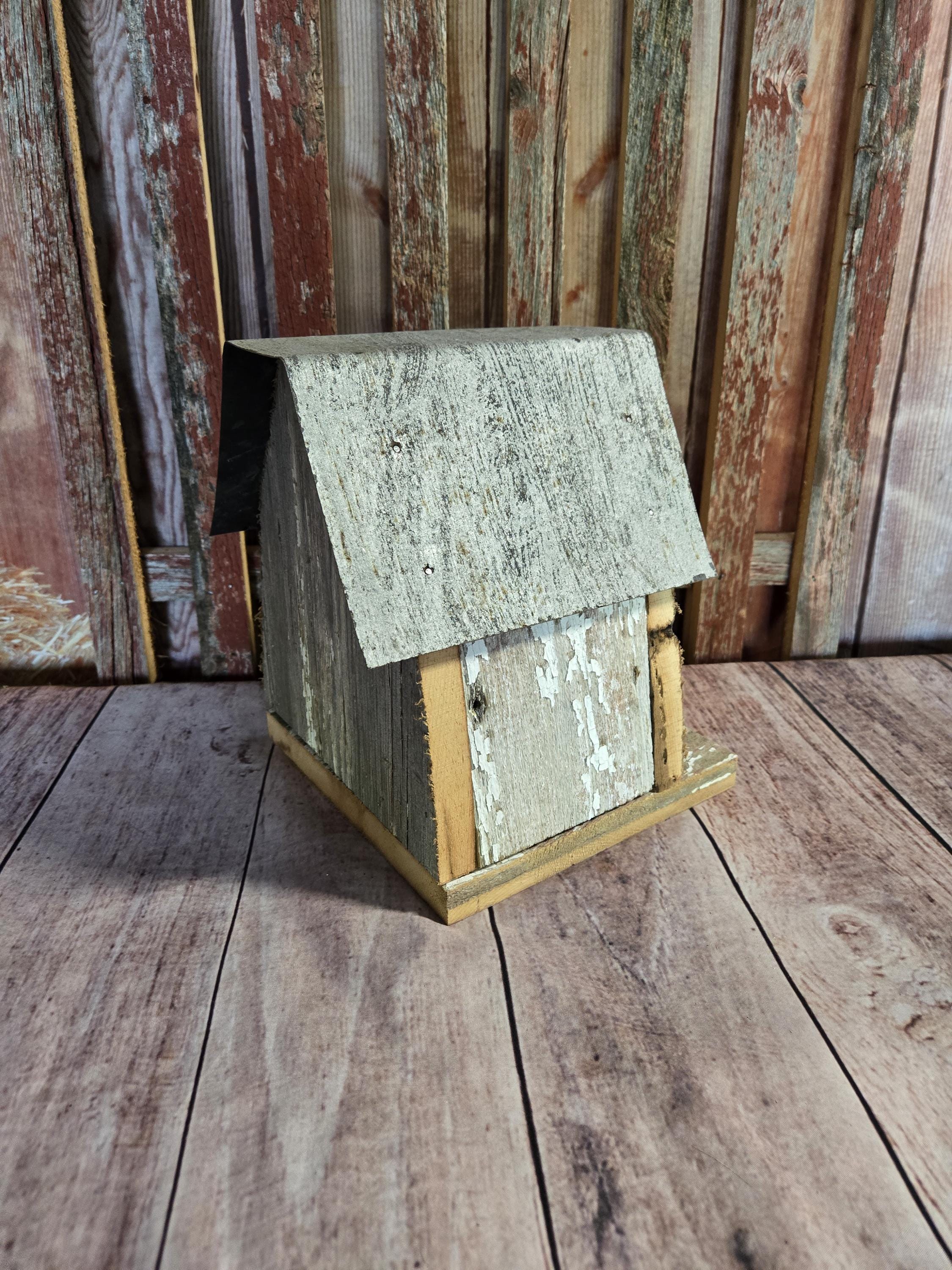 Flat Top A-frame Birdhouse: Handcrafted Barn Wood Avian Shelter for ...