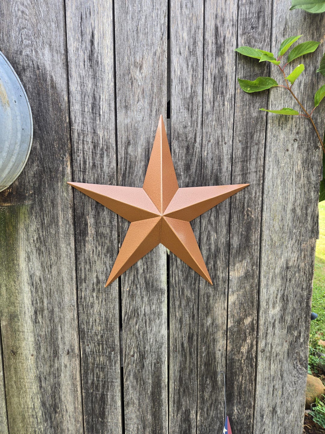 16"- 32" Hammered Copper Galvanized Metal Tin Painted Barn Star ...