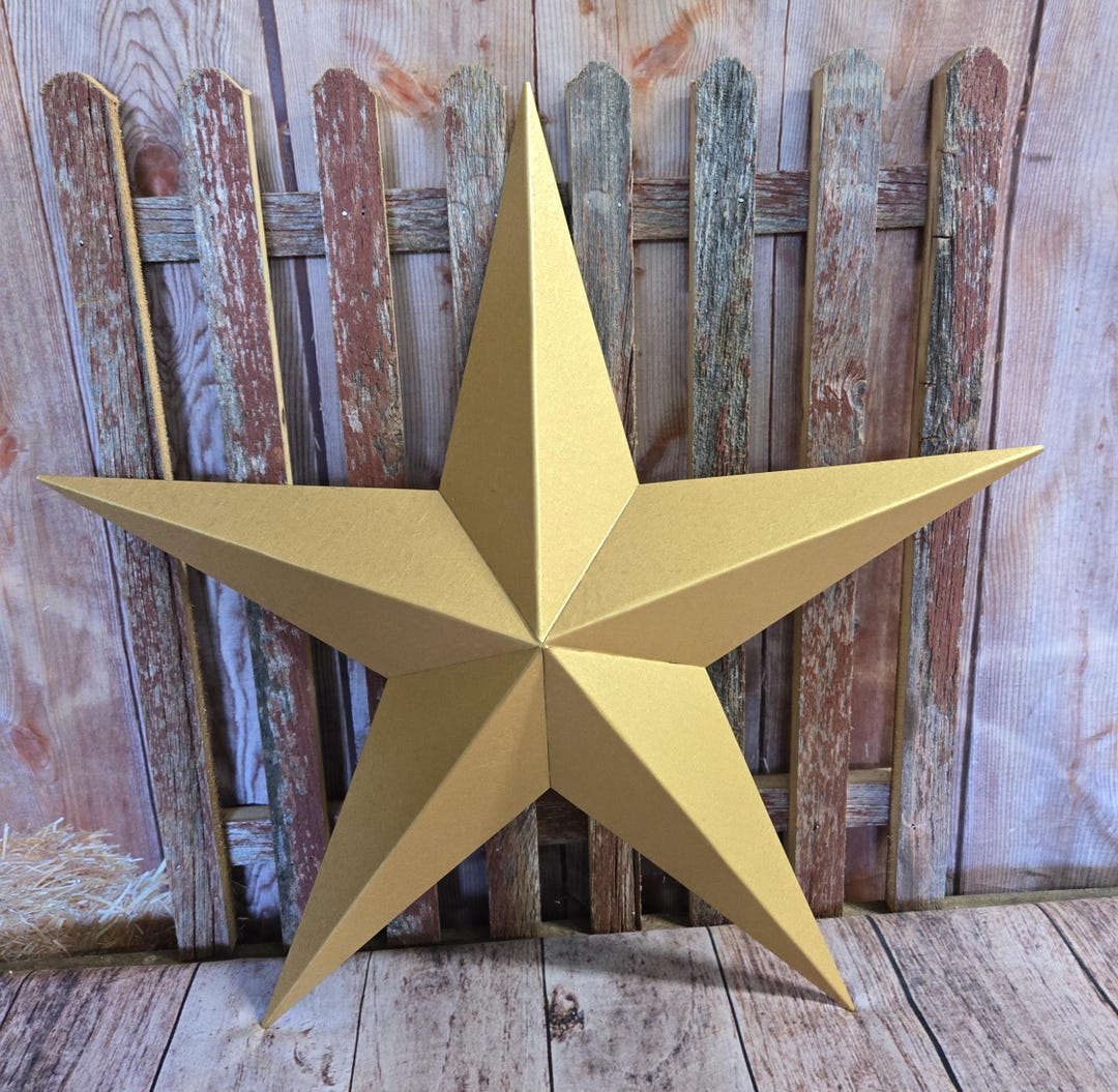 72" Solid OR Rustic Metallic Gold Galvanized Metal Tin Painted Barn ...