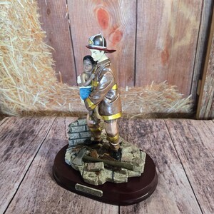 Fireman With a Young Boy in His Arms 3D Resin Decorative Figurine - Etsy
