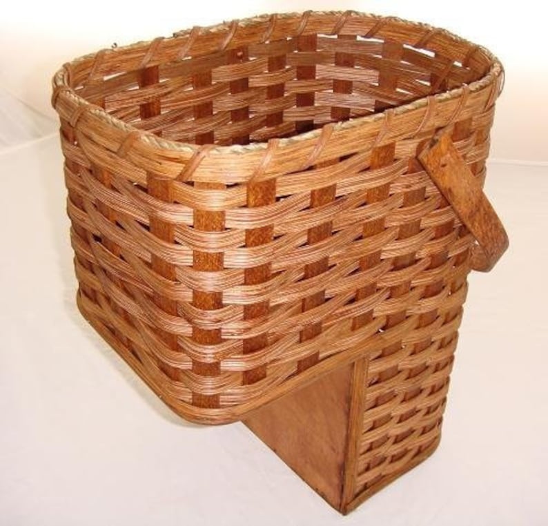 Stair Step Basket With Swivel Handle Nine Inch Woven Carrier American ...
