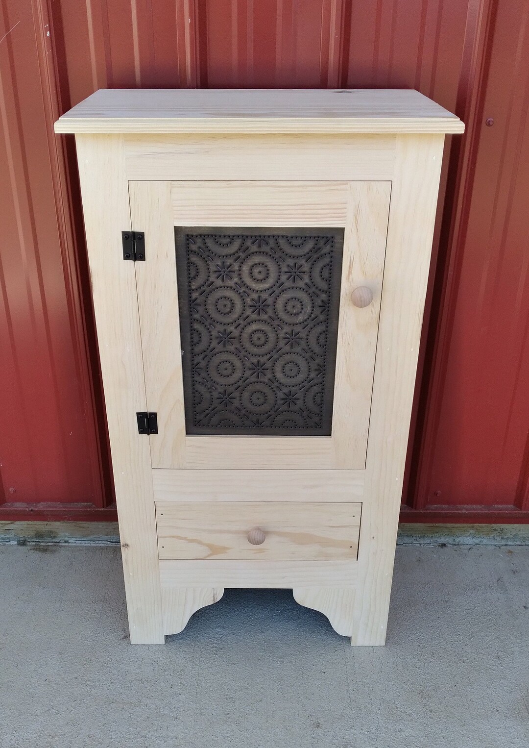 Small Pie Safe With Bottom Drawer Primitive Farmhouse Country Décor ...