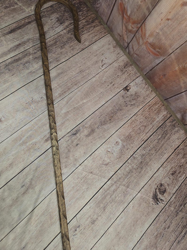 Handcrafted Roughed up Red Oak Steam Bent Shepherd Crook or Hook Stands ...