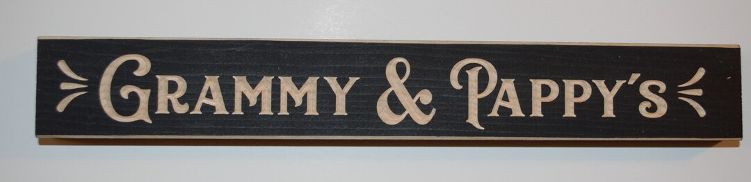 Routed Pine Shelf Sitter Sign "grammy and Pappy's" Basket Stocking ...