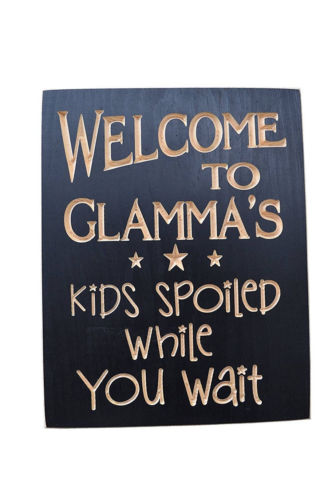 Personalized Glamma's Welcome Sign - Routed Wood Wall Décor With Stars ...