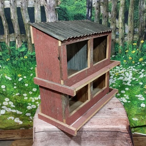 Chicken Nesting Box Wall or Floor Storage Display Cabinet Made of Barn ...
