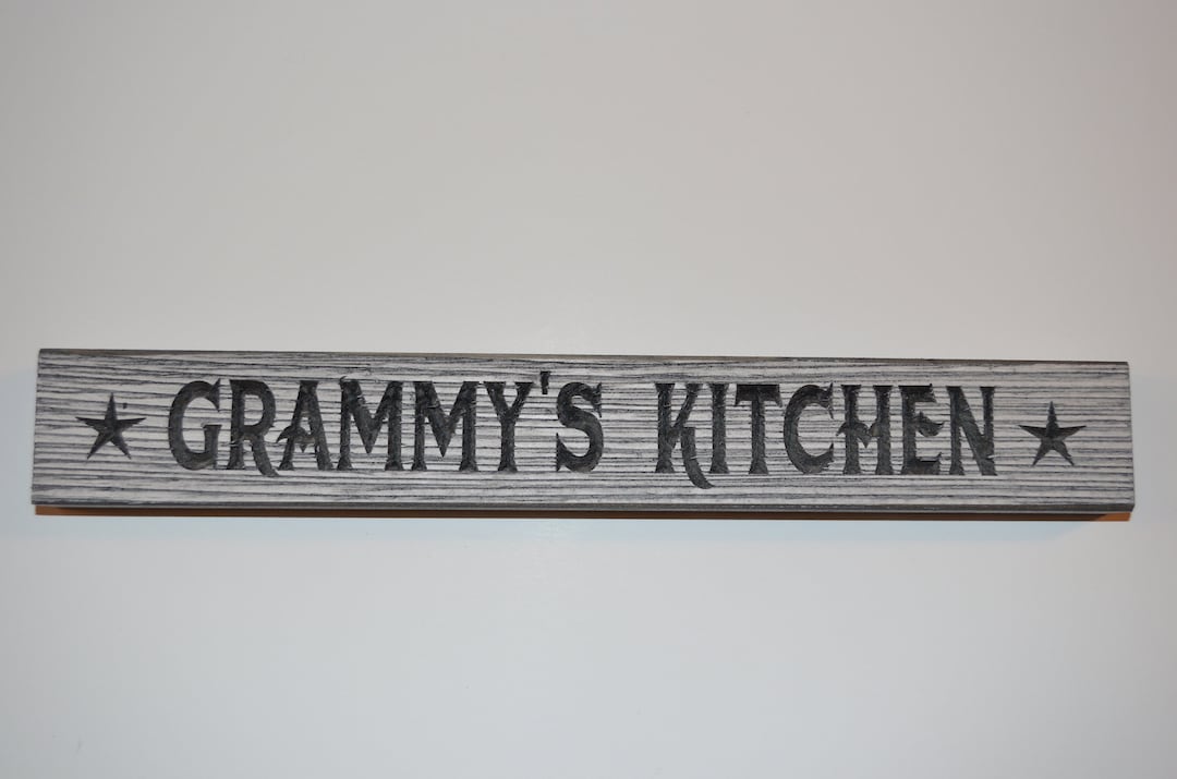 Routed Shelf Sitter Sign " Grammy's Kitchen" Country Farmhouse Décor - Etsy