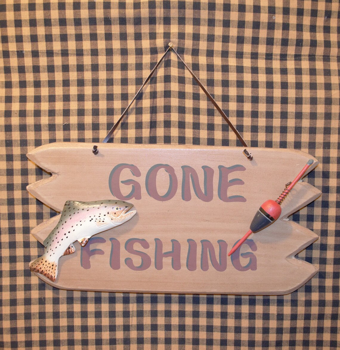 Rustic Wooden gone Fishing Sign - Etsy