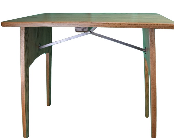 Fireside Finished Solid Oak Folding Table Handcrafted in the USA This ...