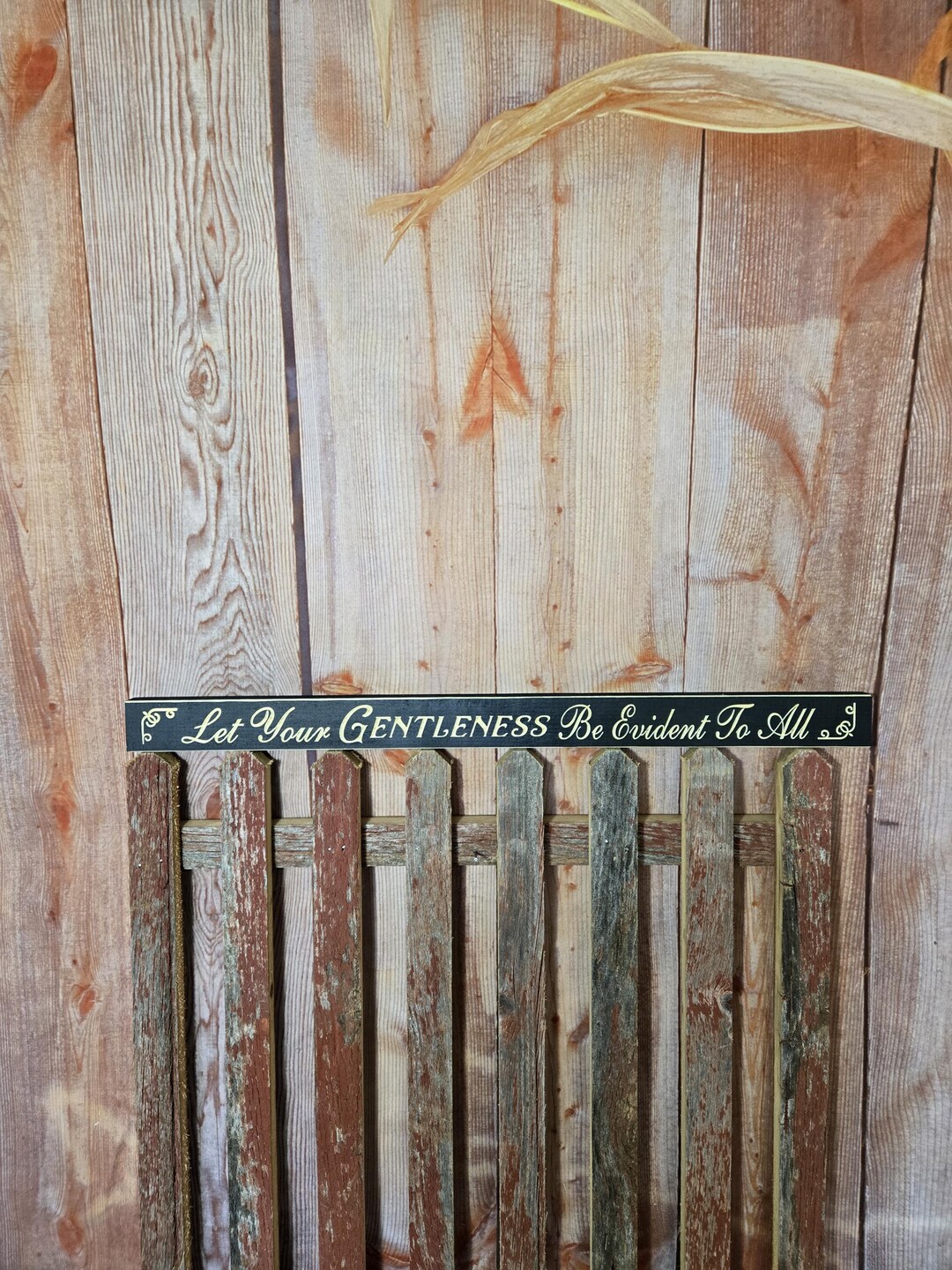 24 Inch "let Your Gentleness Be Evident to All" Wooden Engraved Routed ...