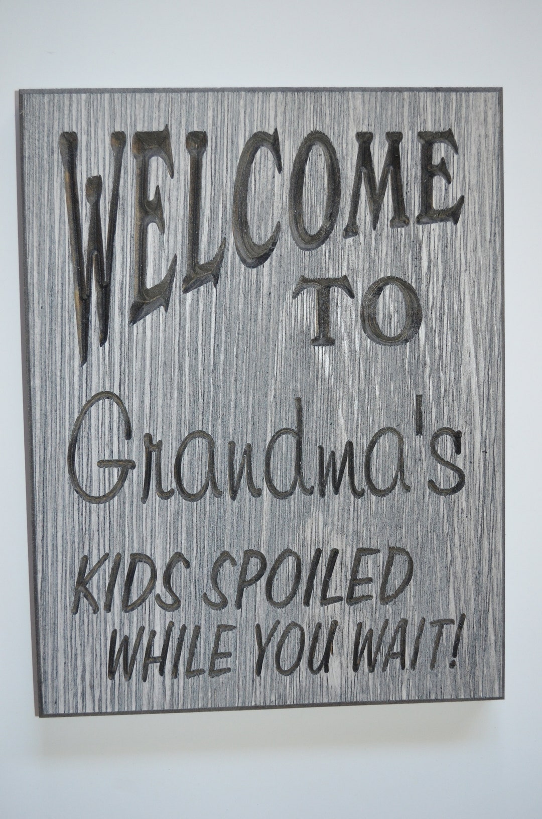 Rustic 'welcome to Grandma's' Routed Wall Sign | Country Farmhouse ...