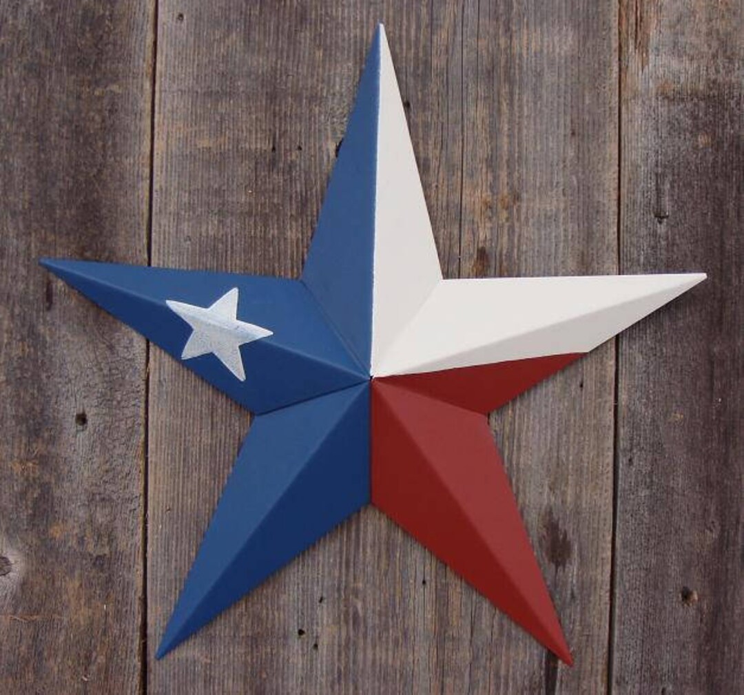 40 53 Solid OR Rustic Texas Flag Galvanized Metal Tin Painted Barn Star ...