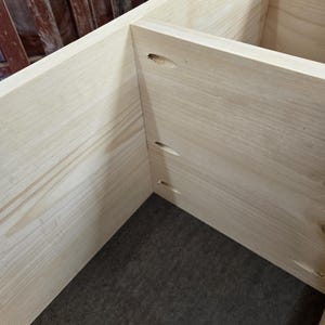 Unfinished Solid Pine Wood 2 Hole Cube Storage Organization Cabinet ...