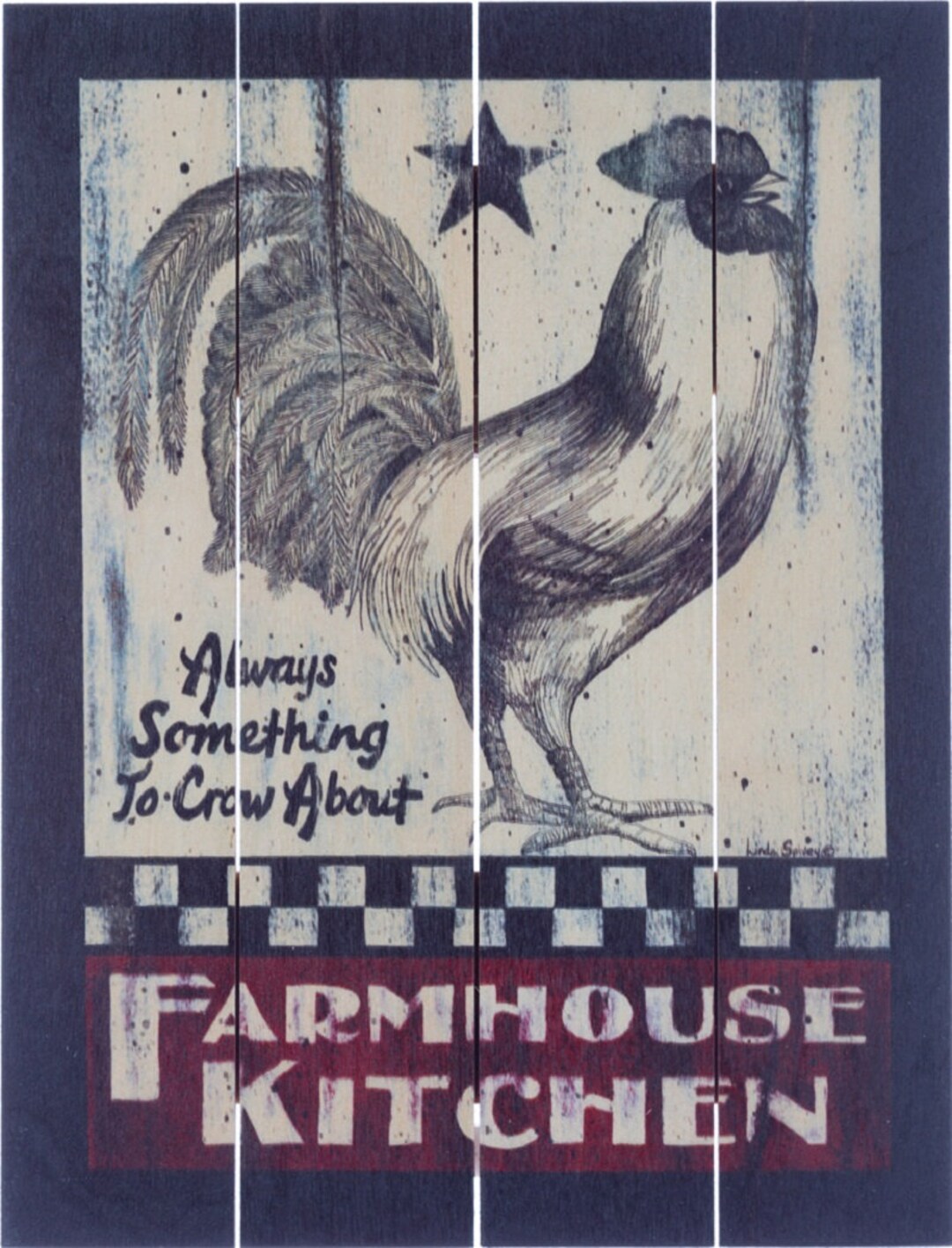 Rustic Farmhouse Kitchen Sign: Rooster & Star Pallet Art Wall Décor ...