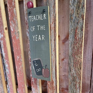Painted Wooden "teacher of the Year" Sign. - Etsy