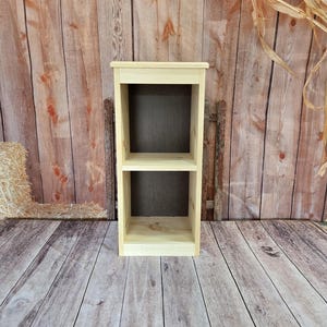 Unfinished Solid Pine Wood 2 Hole Cube Storage Organization Cabinet ...