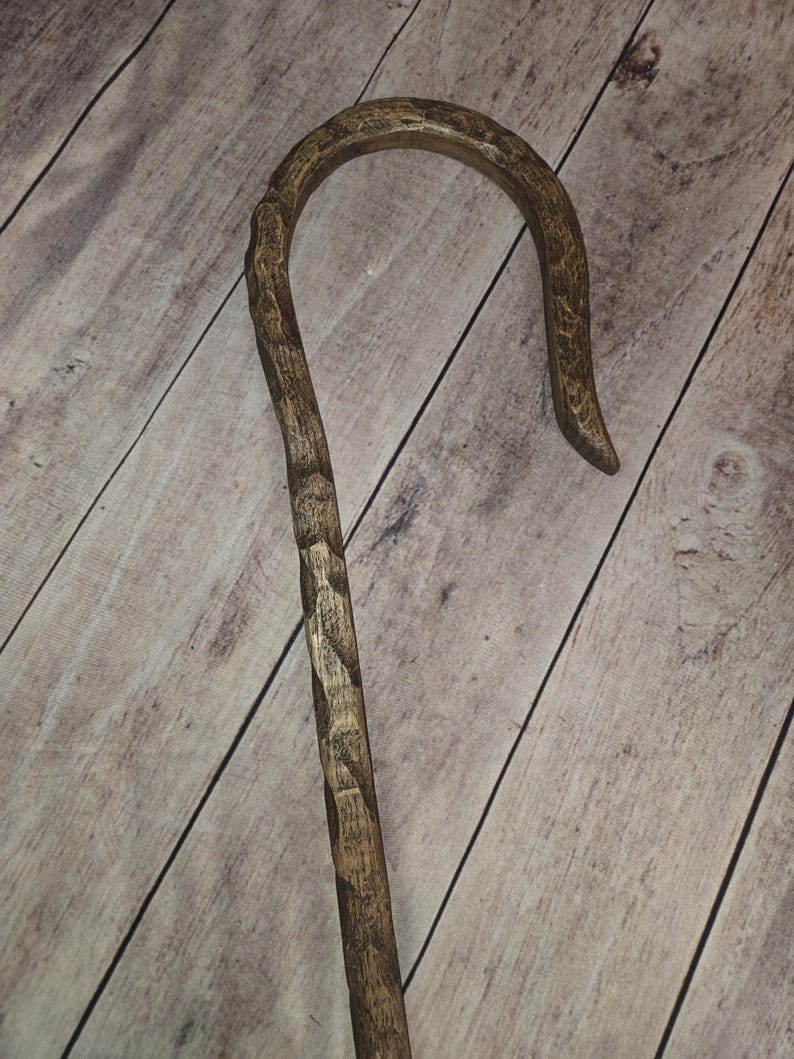 Handcrafted Roughed up Red Oak Steam Bent Shepherd Crook or Hook Stands ...