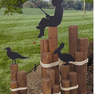 Handmade Nautical Seaside Small Pier Post Decoration With Rope Deck ...