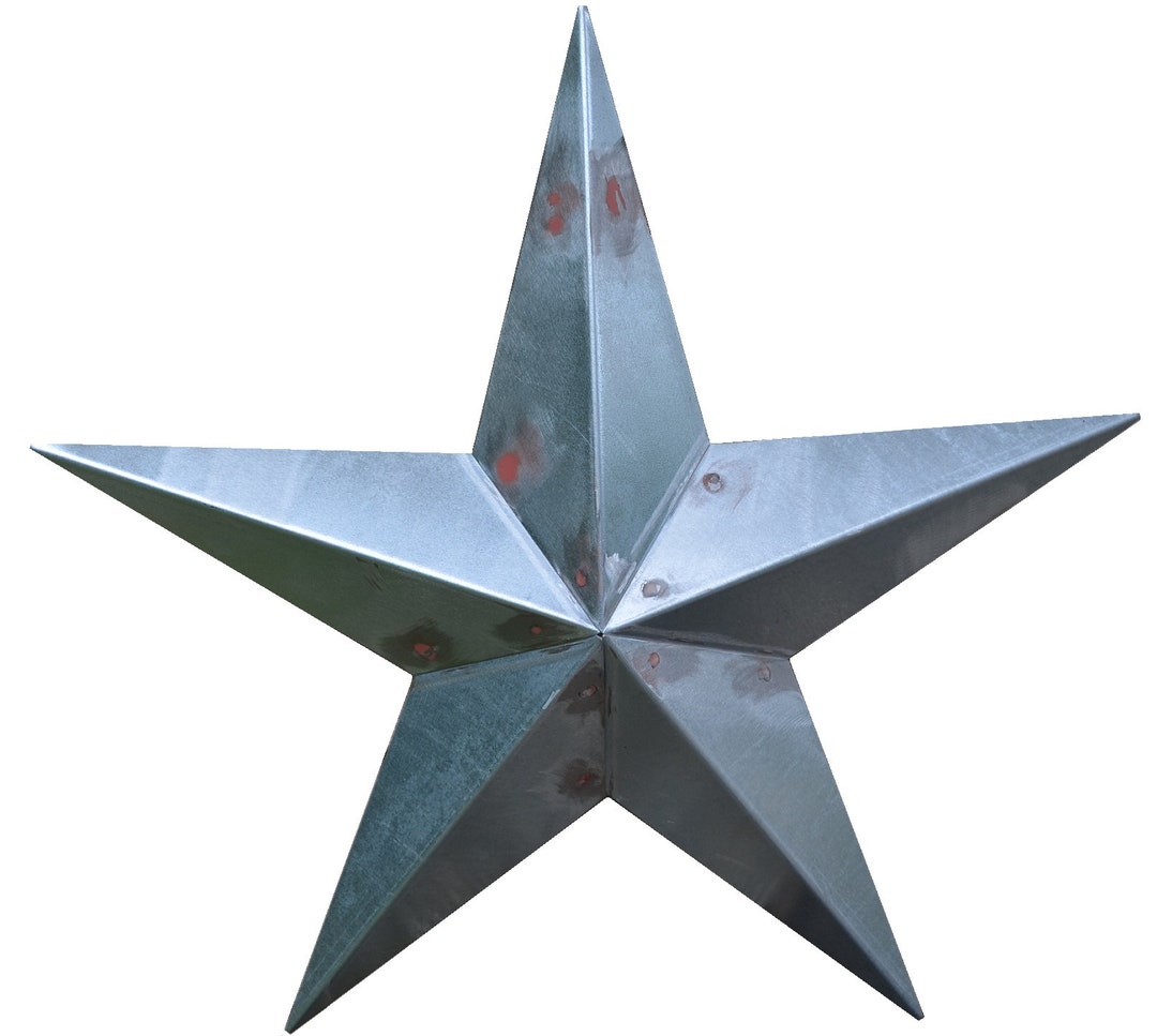 40" or 53" Unfinished Unpainted Galvanized Metal Barn Star Tin Star ...