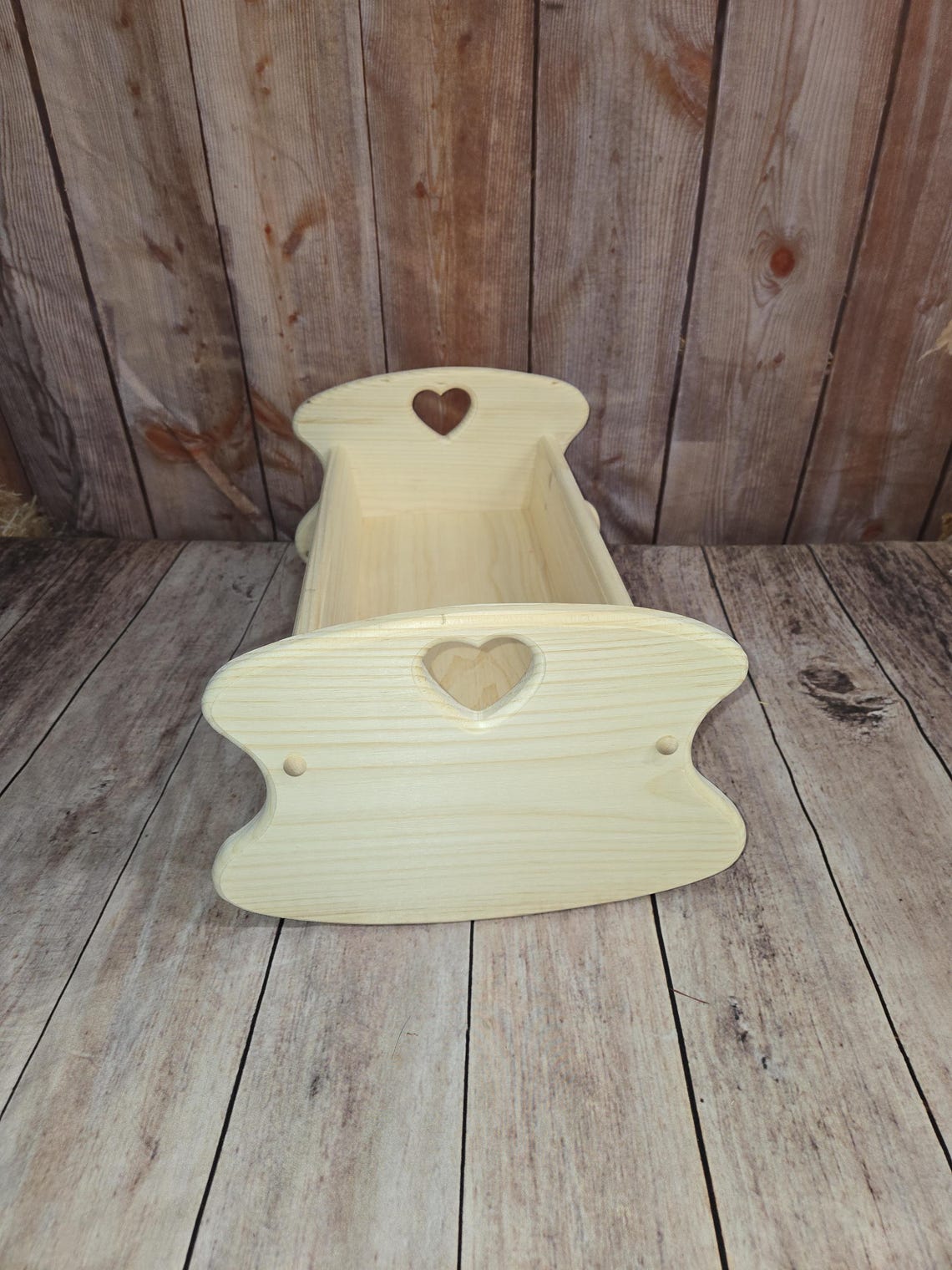 Wooden Doll Rocking Cradle Heirloom Childs Baby Doll Bed Unfinished ...