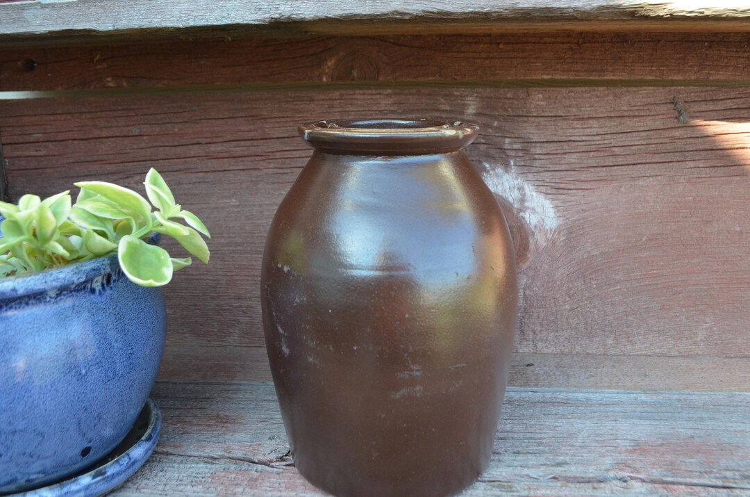 Vintage Brown Jug Primitive Country Porch Decor - Etsy