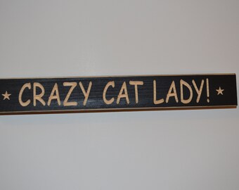 Crazy Cat Lady Sign - Etsy