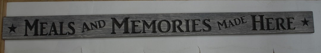 Wood Wall Decor Home Decor Sign That Reads "meals and Memories Made ...