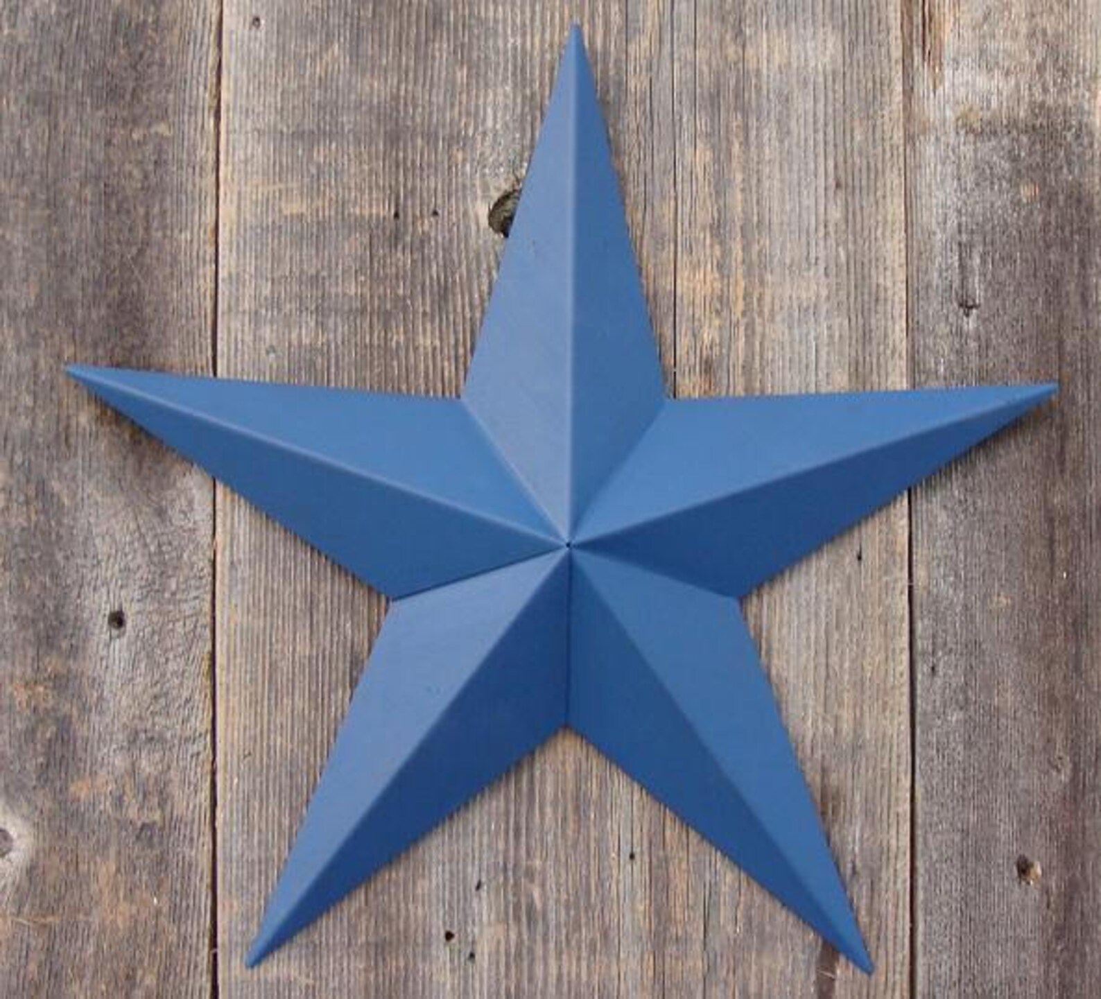 16"- 32" Solid OR Rustic Blue Galvanized Metal Tin Painted Barn Star ...