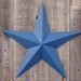16"- 32" Solid OR Rustic Blue Galvanized Metal Tin Painted Barn Star ...