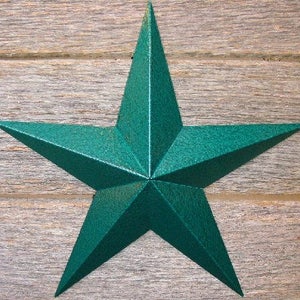 72 Metallic Hammered Green Galvanized Metal Tin Painted Barn Star ...