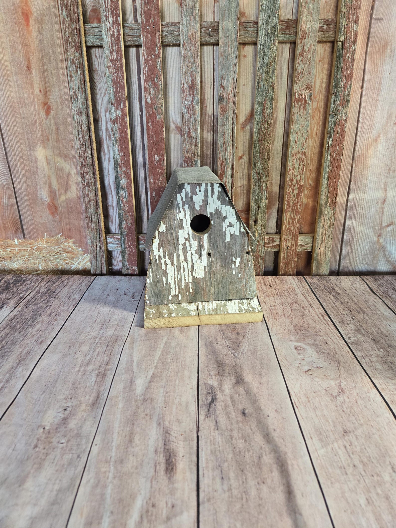 Flat Top A-frame Birdhouse: Handcrafted Barn Wood Avian Shelter for ...