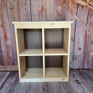 Wood 4 Hole Cube Storage Organization That Can Hold Collapsible Fabric ...