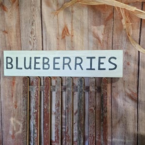 Wooden "blueberries" Sign With House Rustic Americana Look - Etsy