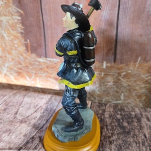 Vintage-inspired 3D Sculpted Resin Fire Fighter Figurine With Axe ...