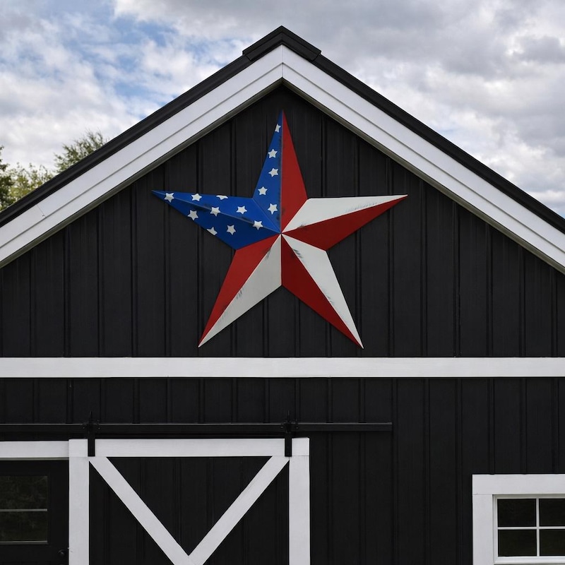 Barn Star White Metal - Etsy