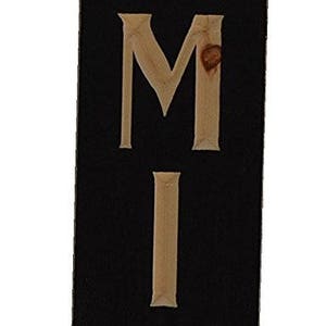 Three Foot Tall family Vertical Painted and Routed Black and Natural ...