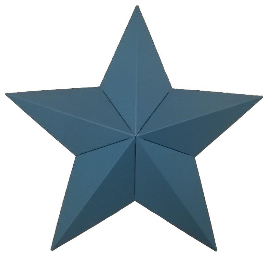 16" or 24" Colonial Blue Galvanized Metal Tin Painted "fat" Barn Star ...