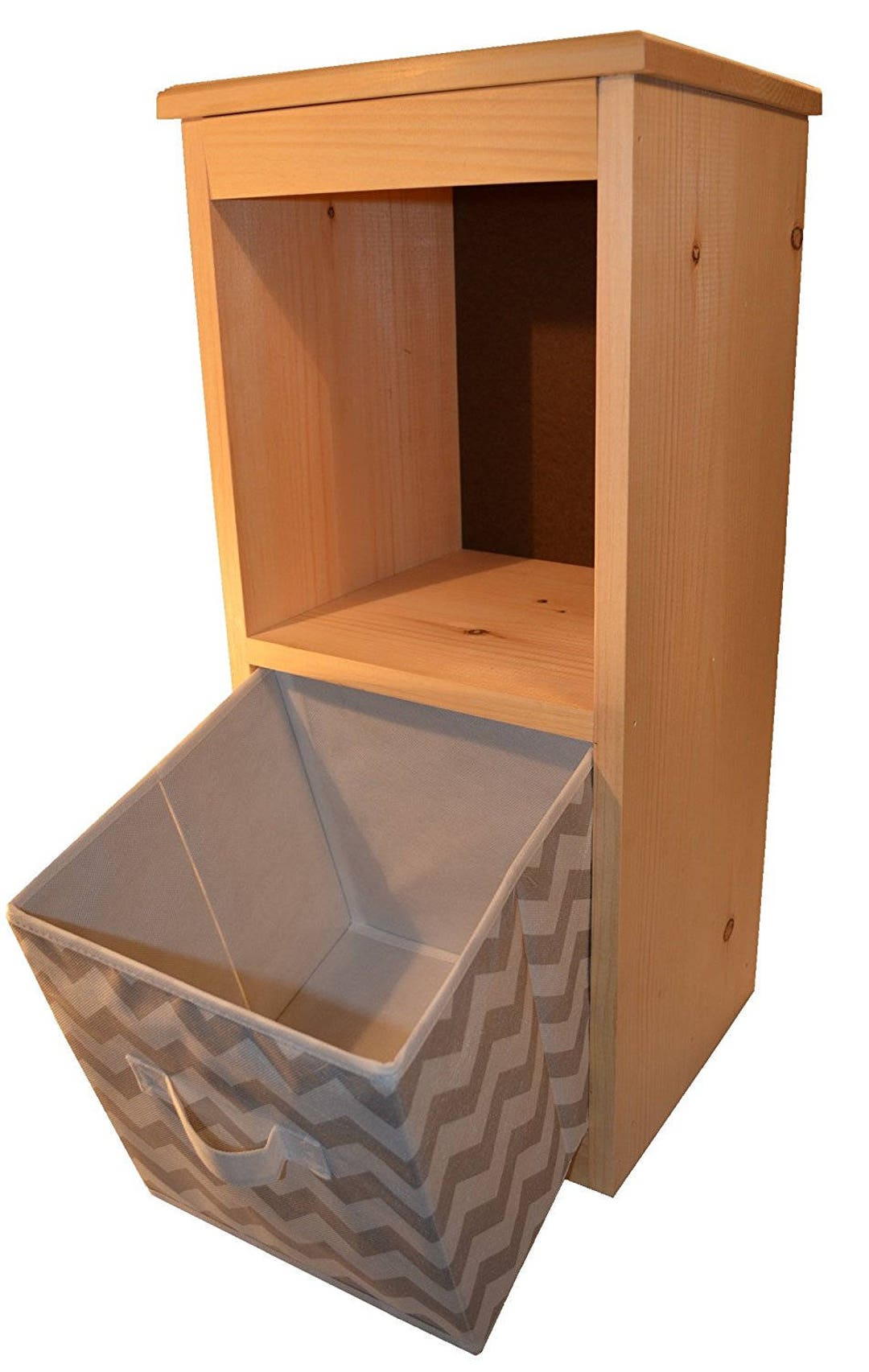 Unfinished Solid Pine Wood 2 Hole Cube Storage Organization Cabinet ...