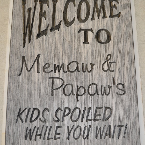 Papaw and Mamaw Sign - Etsy